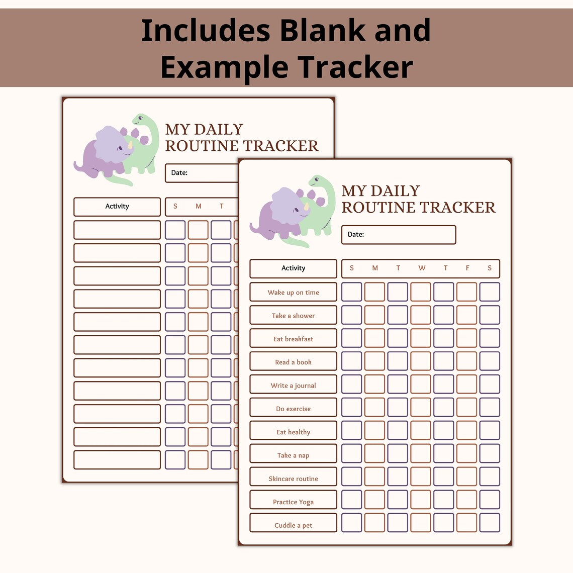 Dinosaur Daily Routine Chart Schedule, Dinosaur Daily Schedule, Weekly ...