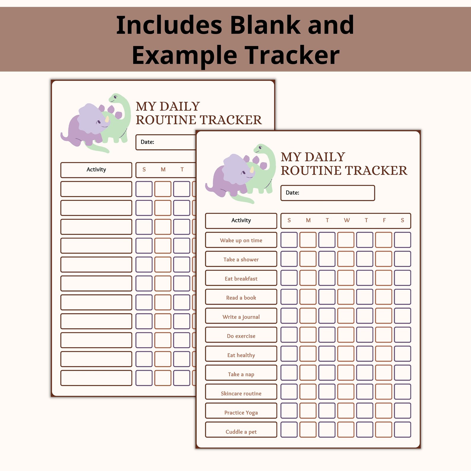Dinosaur Daily Routine Chart Schedule, Dinosaur Daily Schedule, Weekly ...