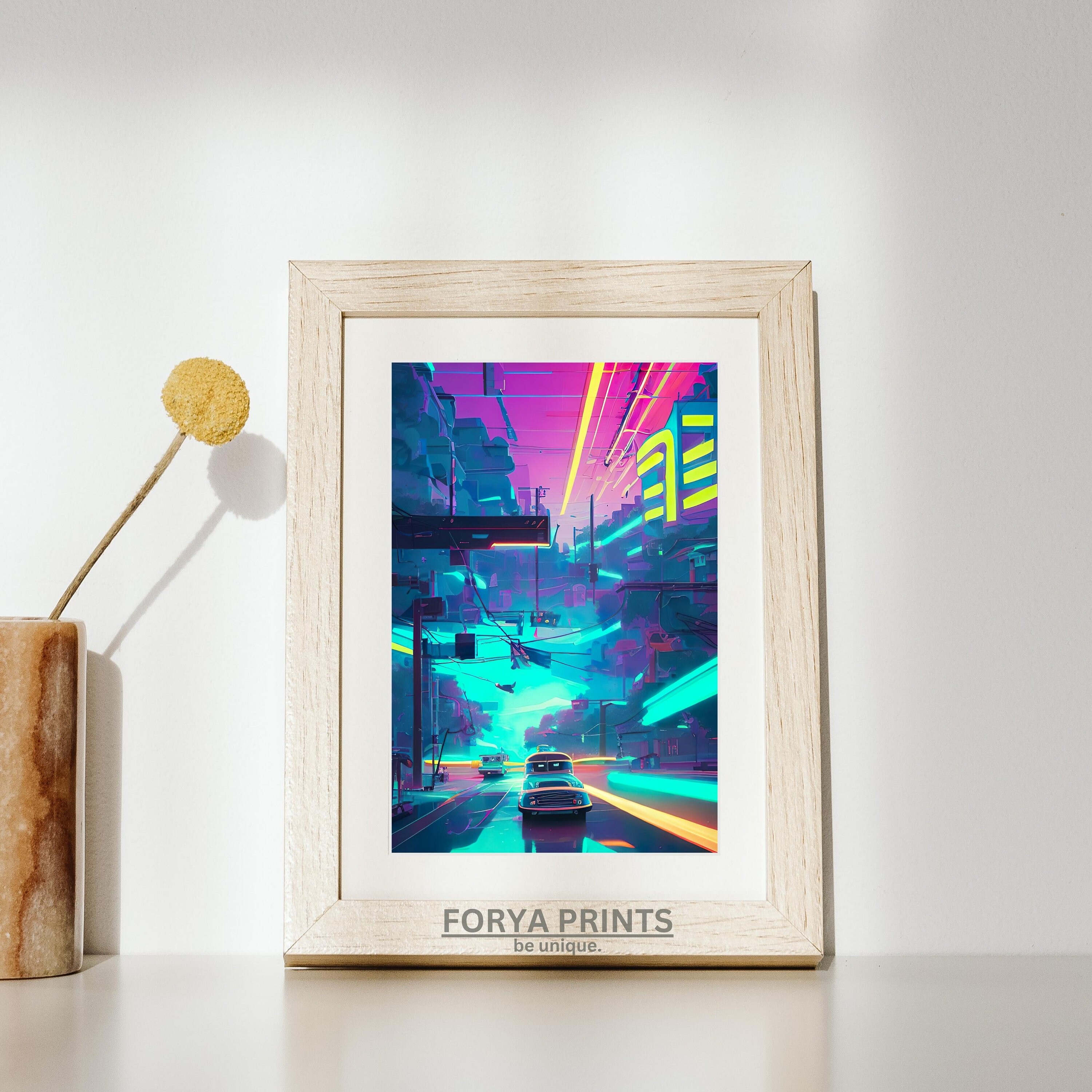 Cyberpunk Art, Futuristic City Printable Poster, Sci-fi Wall Decor ...