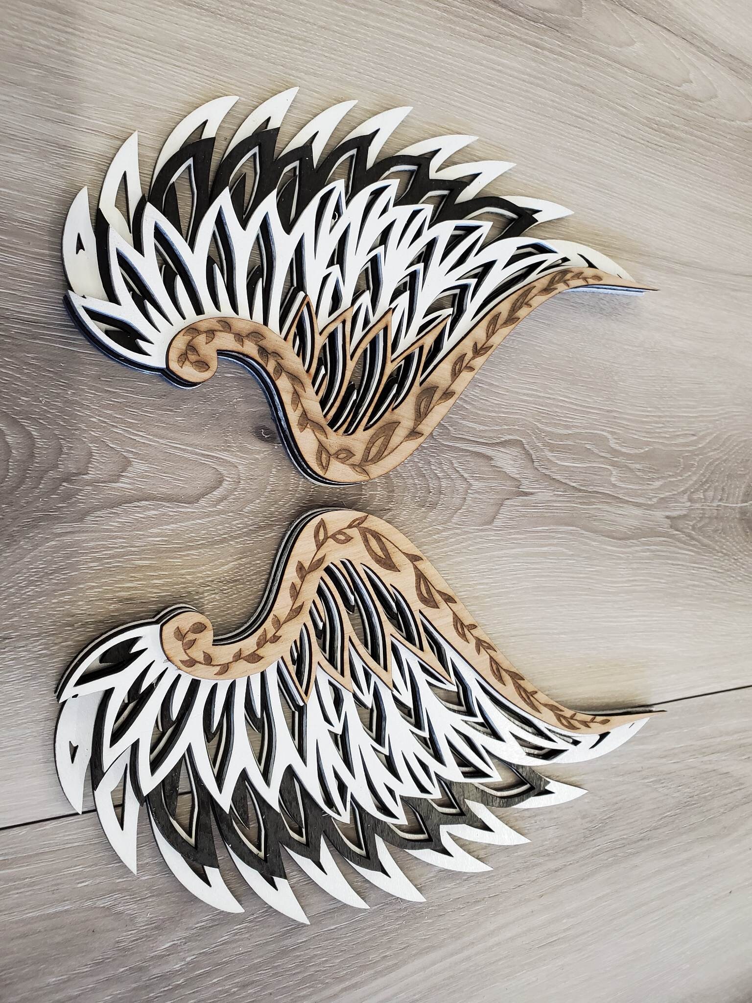 Angle Wings Mandal 3d Laser Cut - Etsy