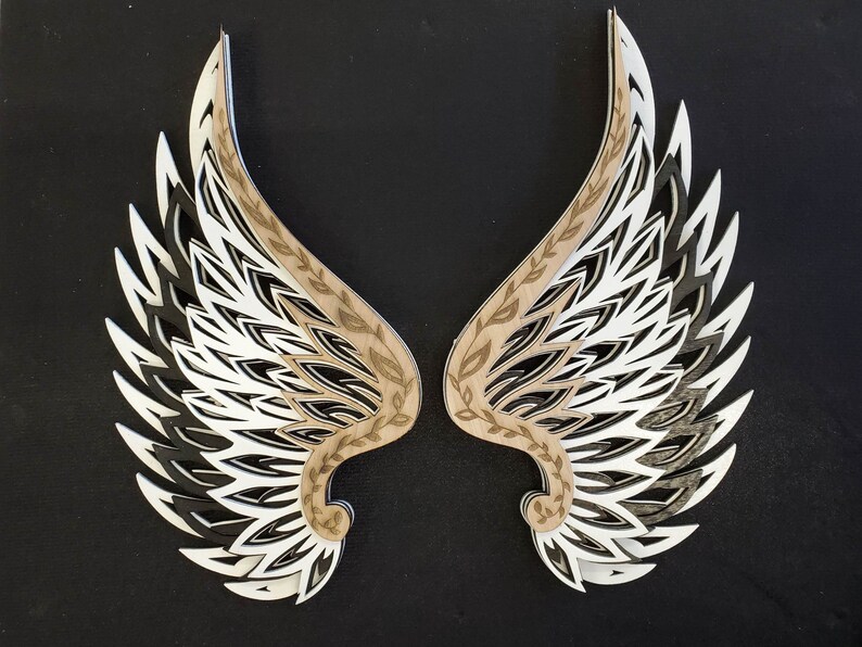 Angle Wings Mandal 3d Laser Cut - Etsy