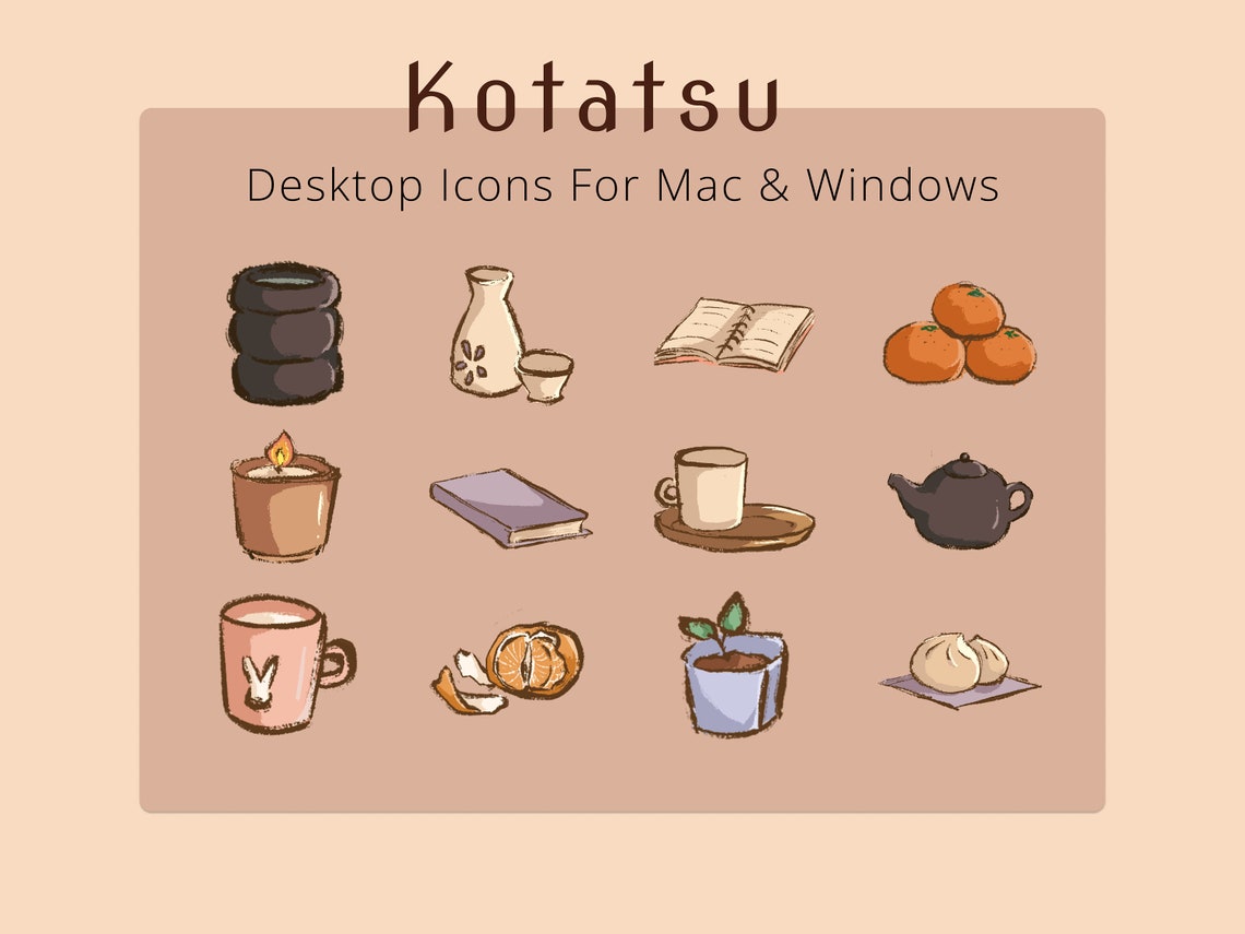 Kotatsu Themed Desktop Icons | App Icons | Desktop Folder Icons ...