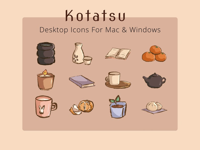 Kotatsu Themed Desktop Icons | App Icons | Desktop Folder Icons ...