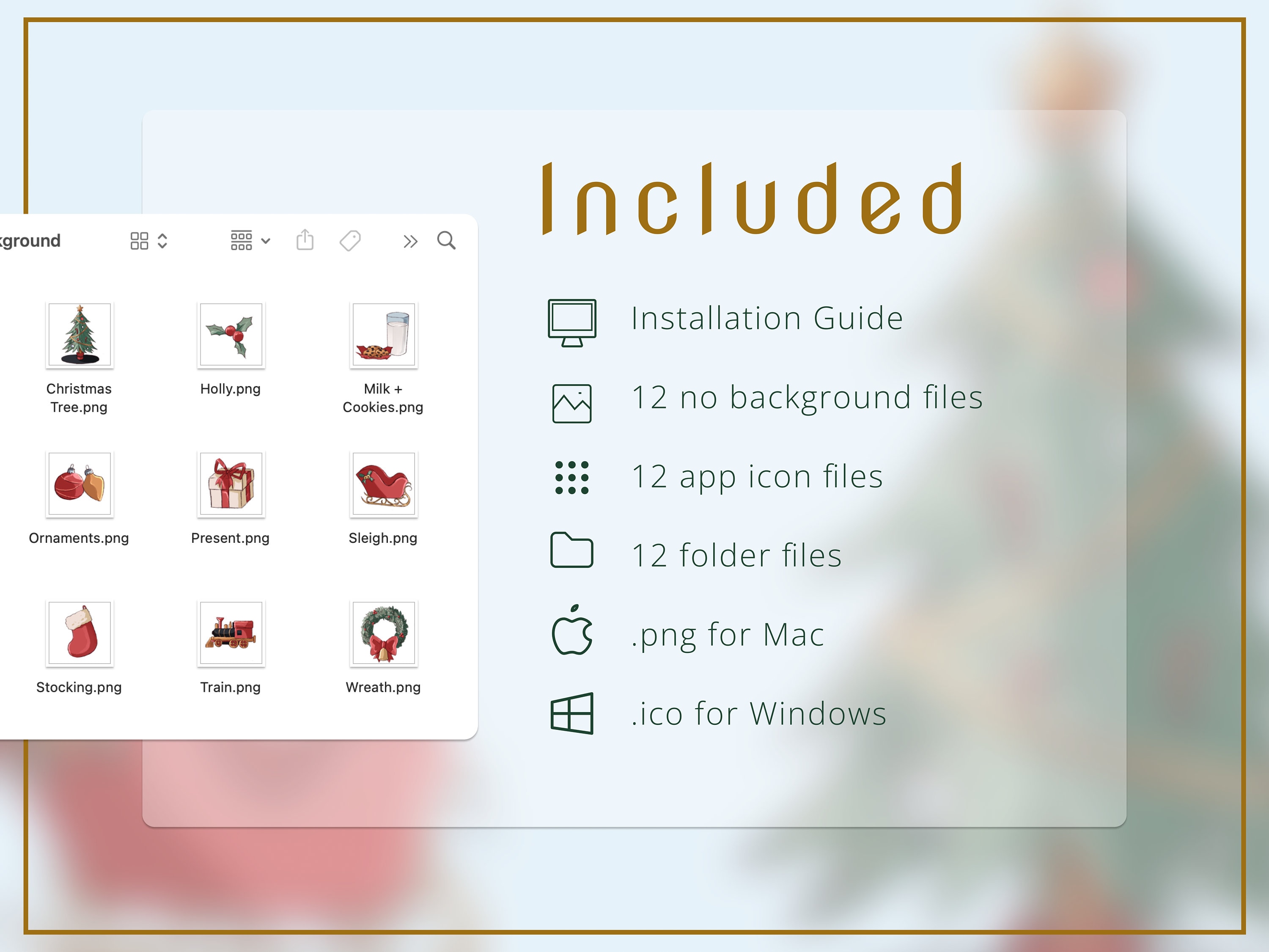 Christmas Themed Desktop Icons | App Icons | Desktop Folder Icons ...