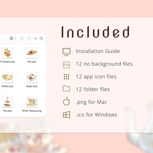 Afternoon Tea Themed Desktop Icons | App Icons | Desktop Folder Icons ...