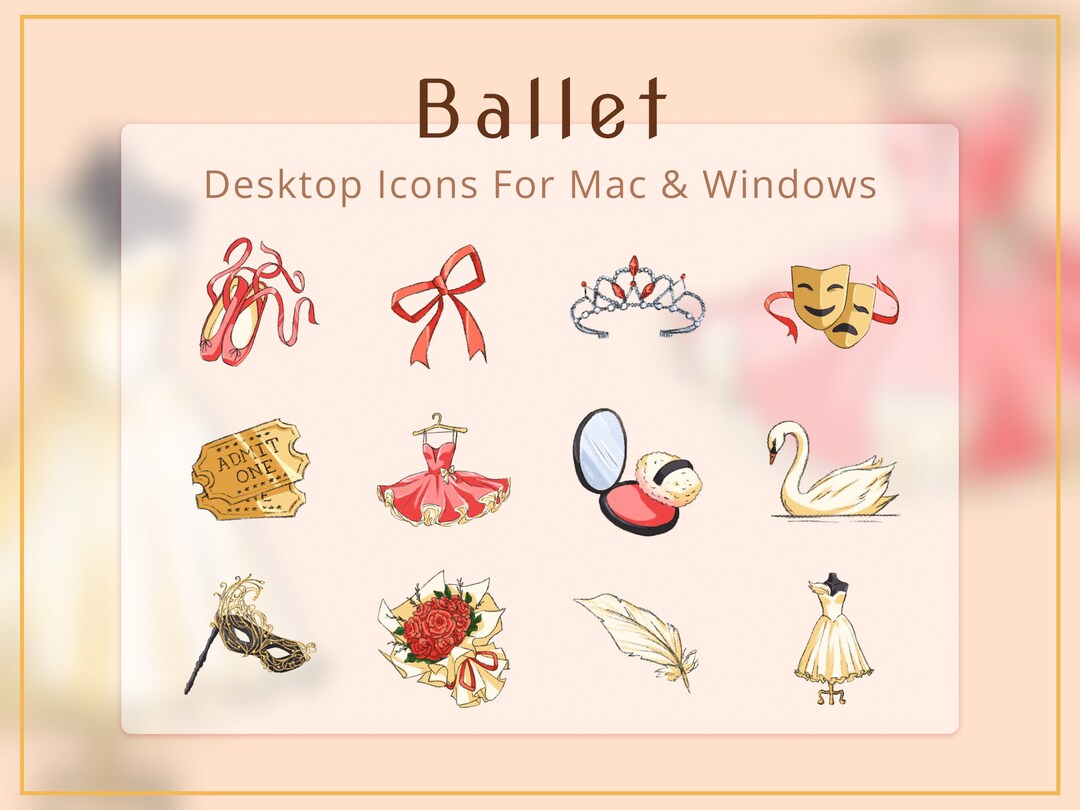 Ballet Themed Desktop Icons | App Icons | Desktop Folder Icons ...