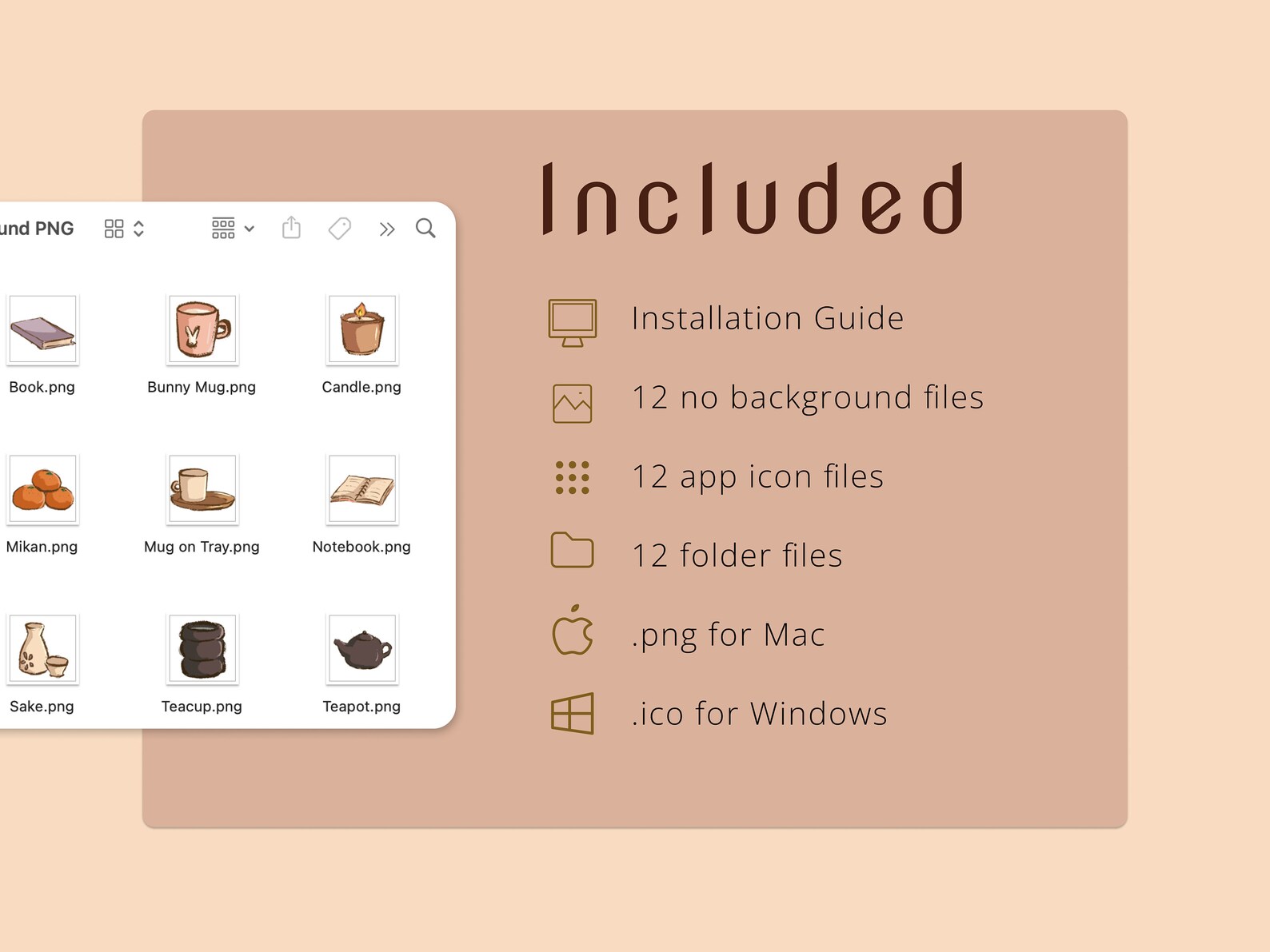 Kotatsu Themed Desktop Icons | App Icons | Desktop Folder Icons ...