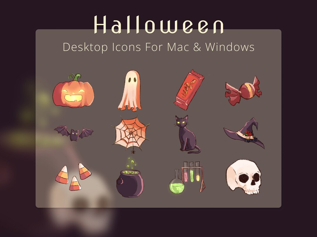 Halloween Themed Desktop Icons App-Icons Desktop Ordner Icons MacBook ...