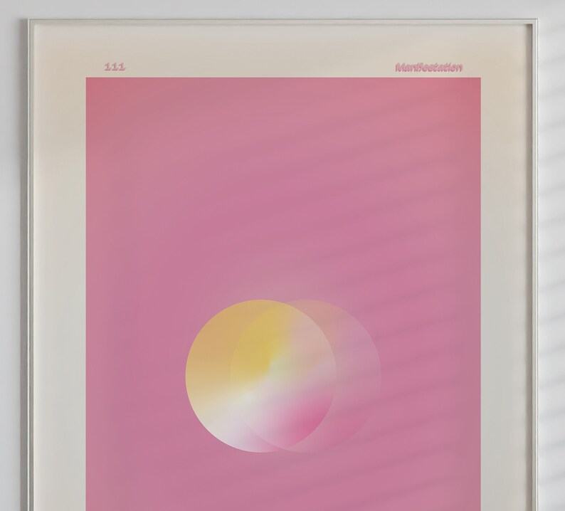 Angel Number Poster Aura Poster Pink Bedroom Wall Art Minimalist Art ...