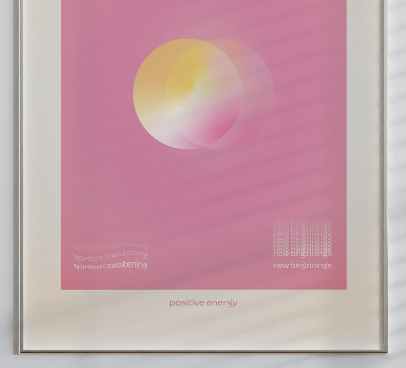 Angel Number Poster Aura Poster Pink Bedroom Wall Art Minimalist Art ...