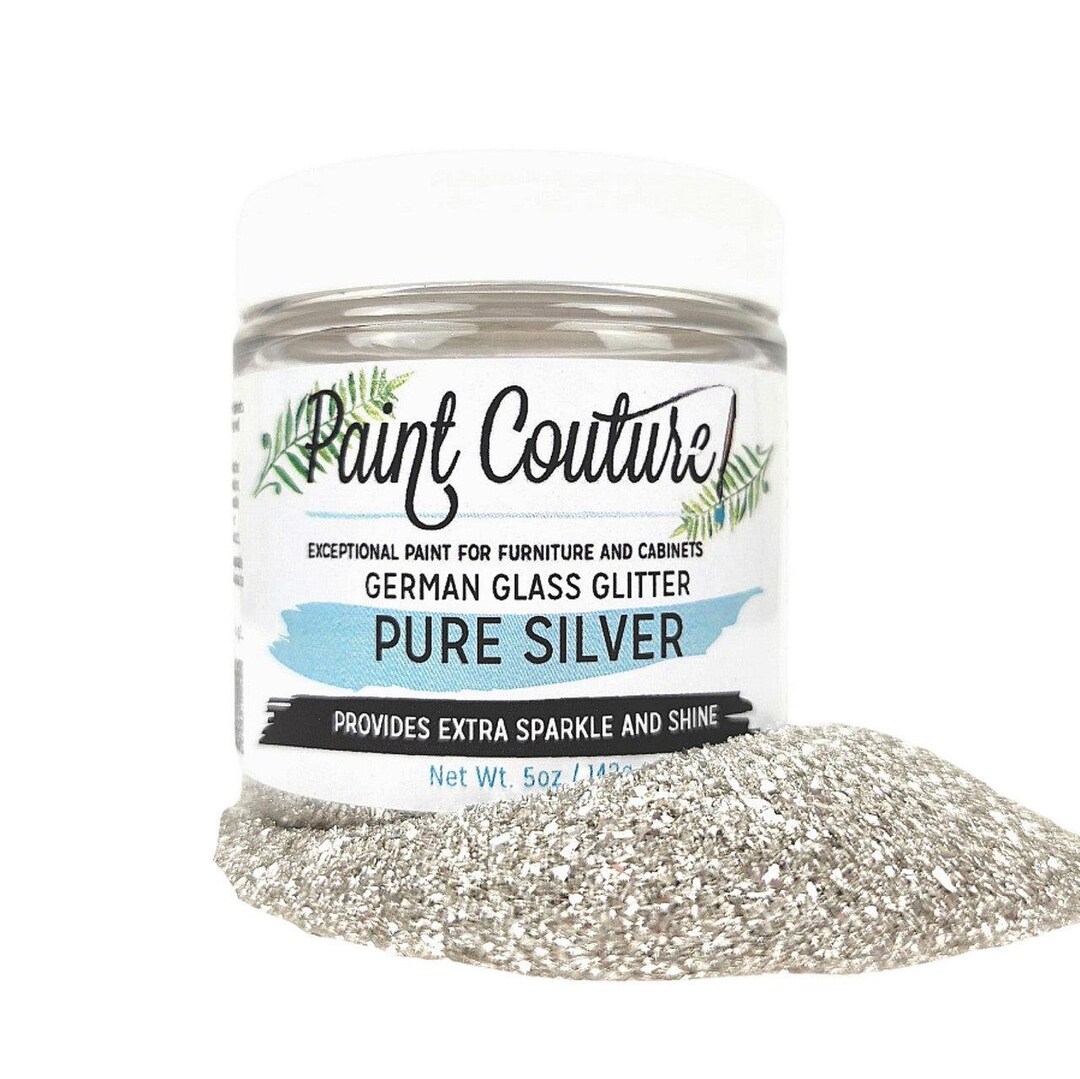 Pure Silver - Paint Couture German Glass Glitter 5.5oz (156g) - Etsy