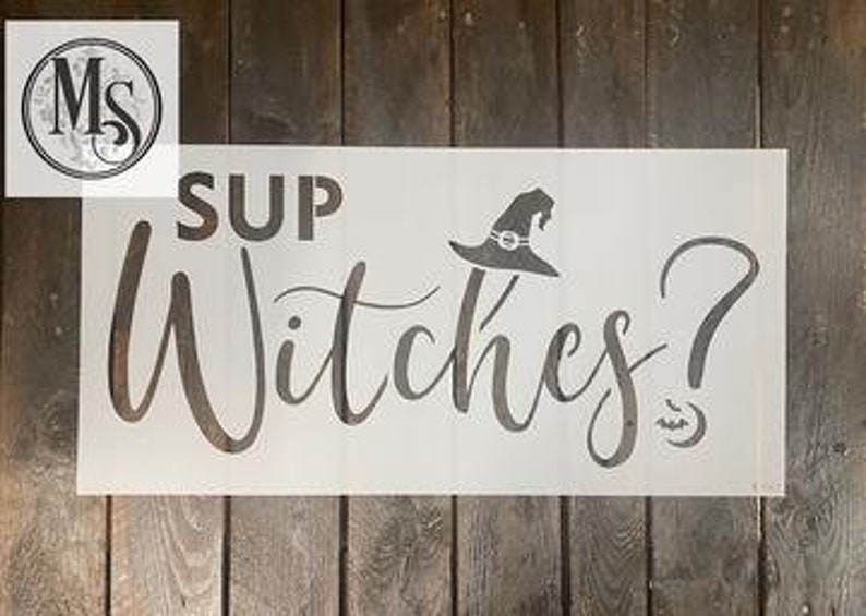Sup Witches Stencil - Etsy