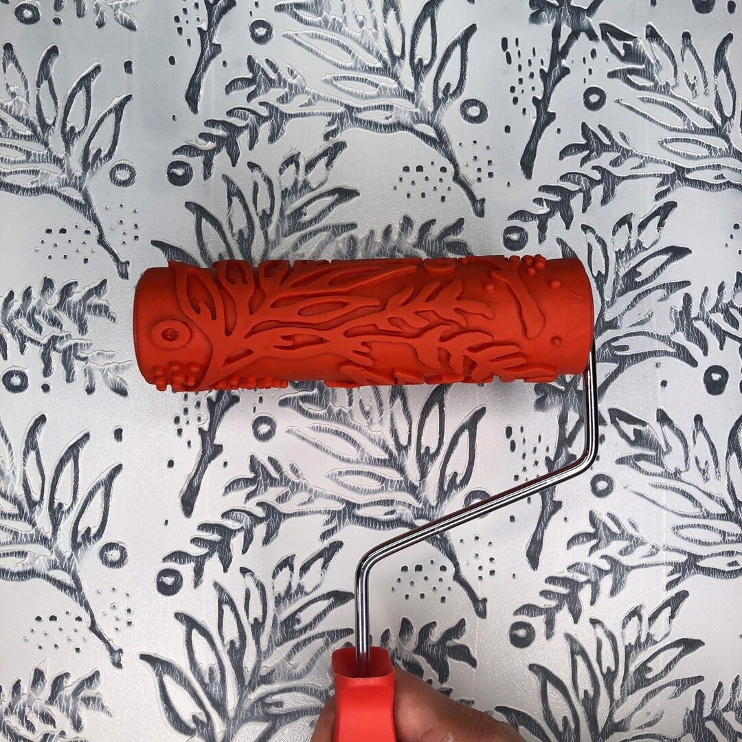 Coastal Coral Texture Fauxy Red Roller - Etsy