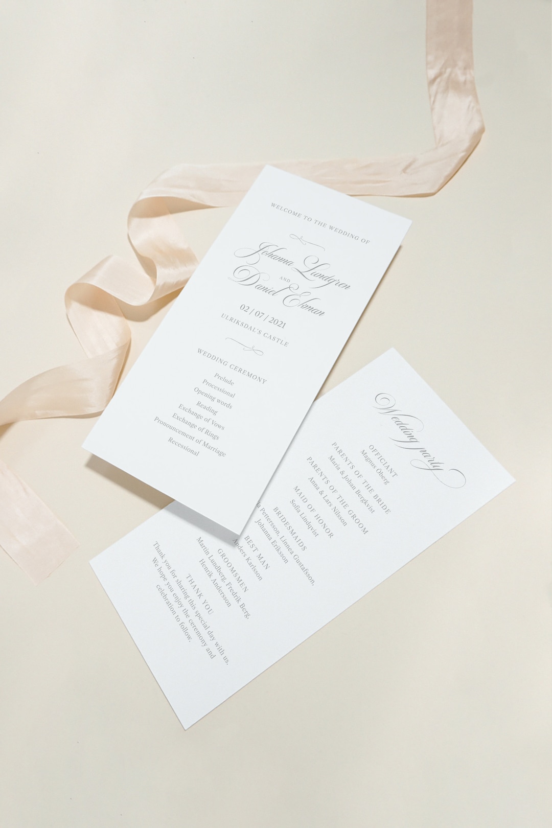 Wedding Program Template Champagne Collection Instant - Etsy