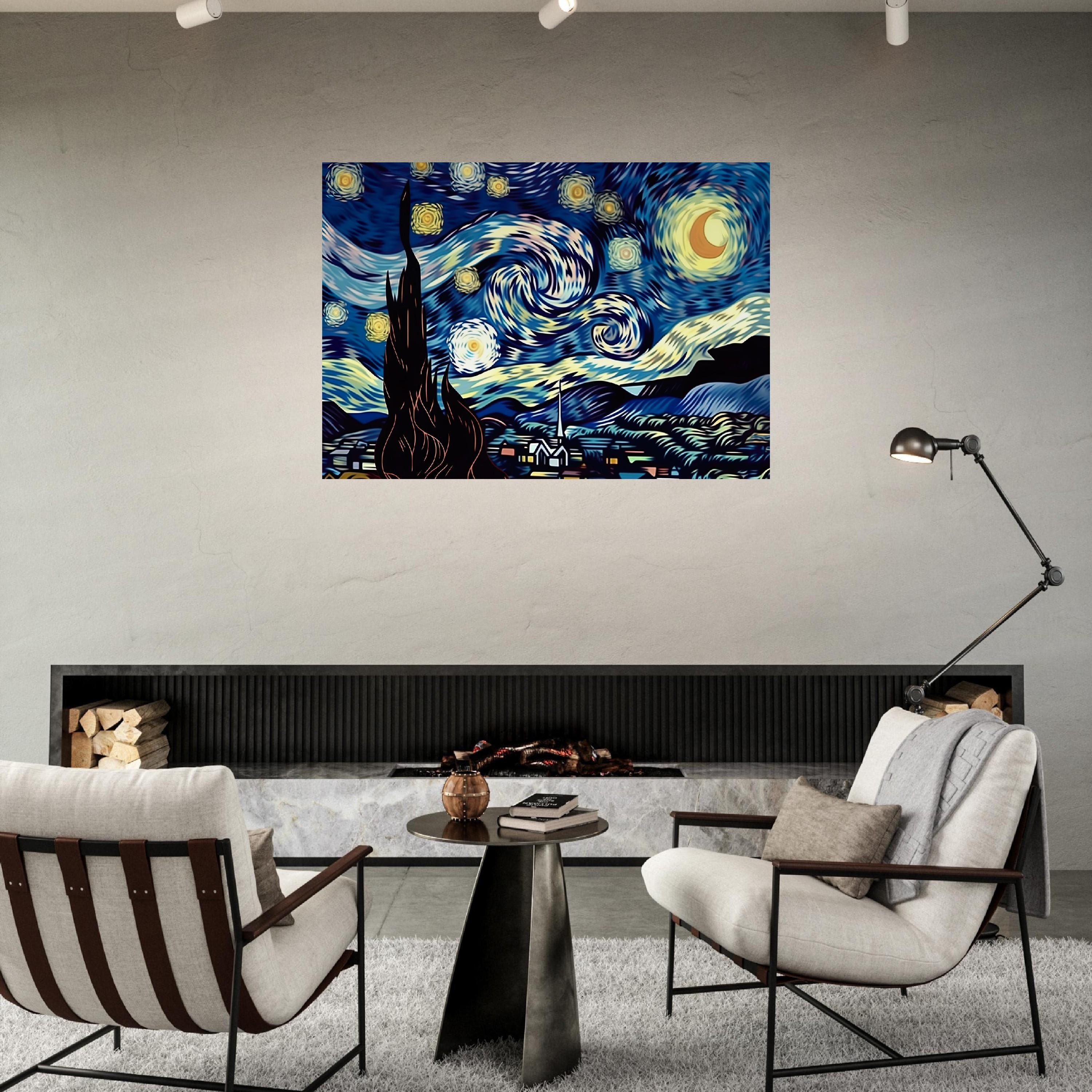 Van Gogh's Starry Night as a Pop Art Poster: A Modern Reinterpretation ...