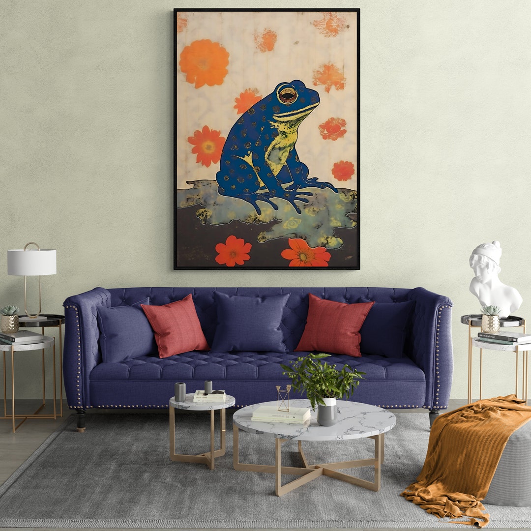 Japanese Frog Poster Matt Poster Print Spotted Frog Japanese Woodblock ...