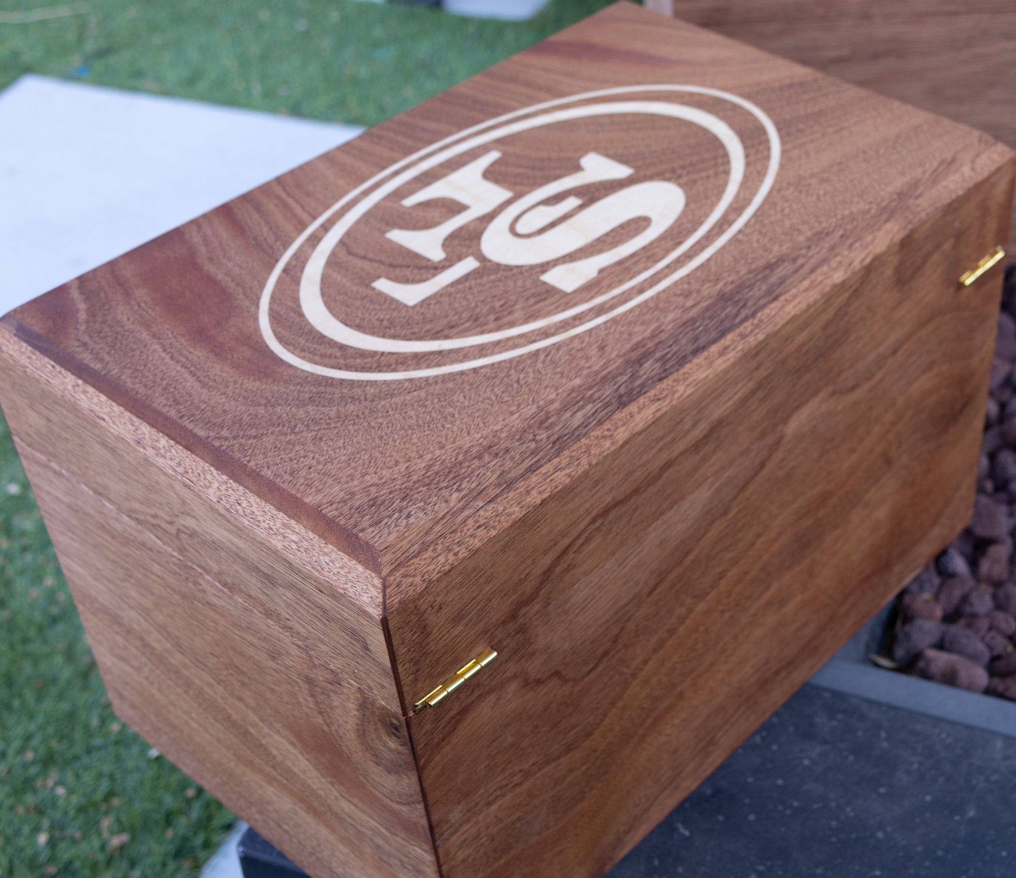 Wooden Humidor Custom Made Inlay Mahogany and Curly Maple Spanish Cedar ...