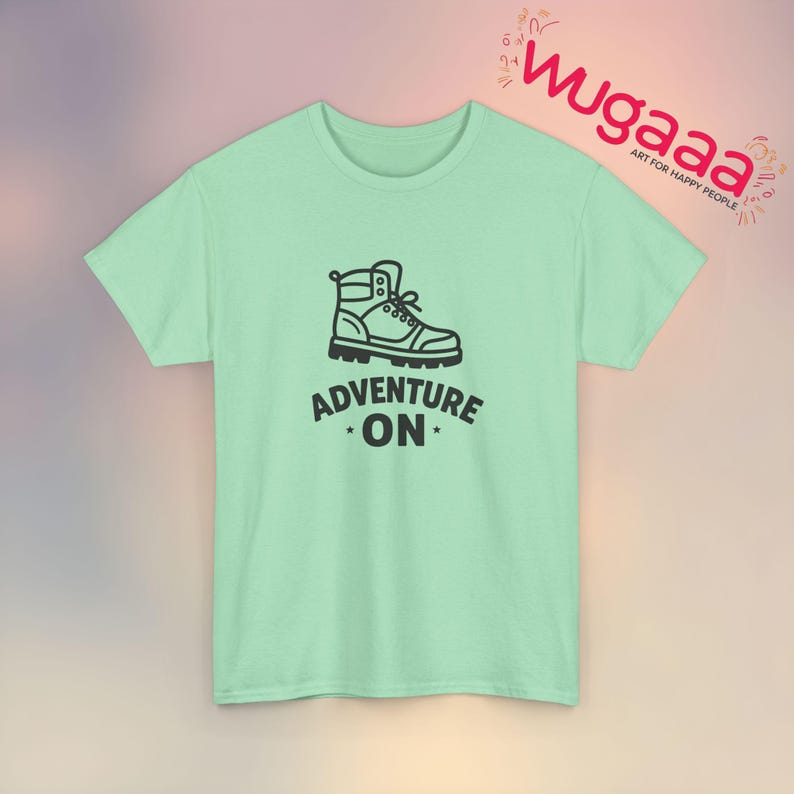 Adventure on T-shirt: Hiking Boot Graphic, Outdoorsy Apparel - Etsy