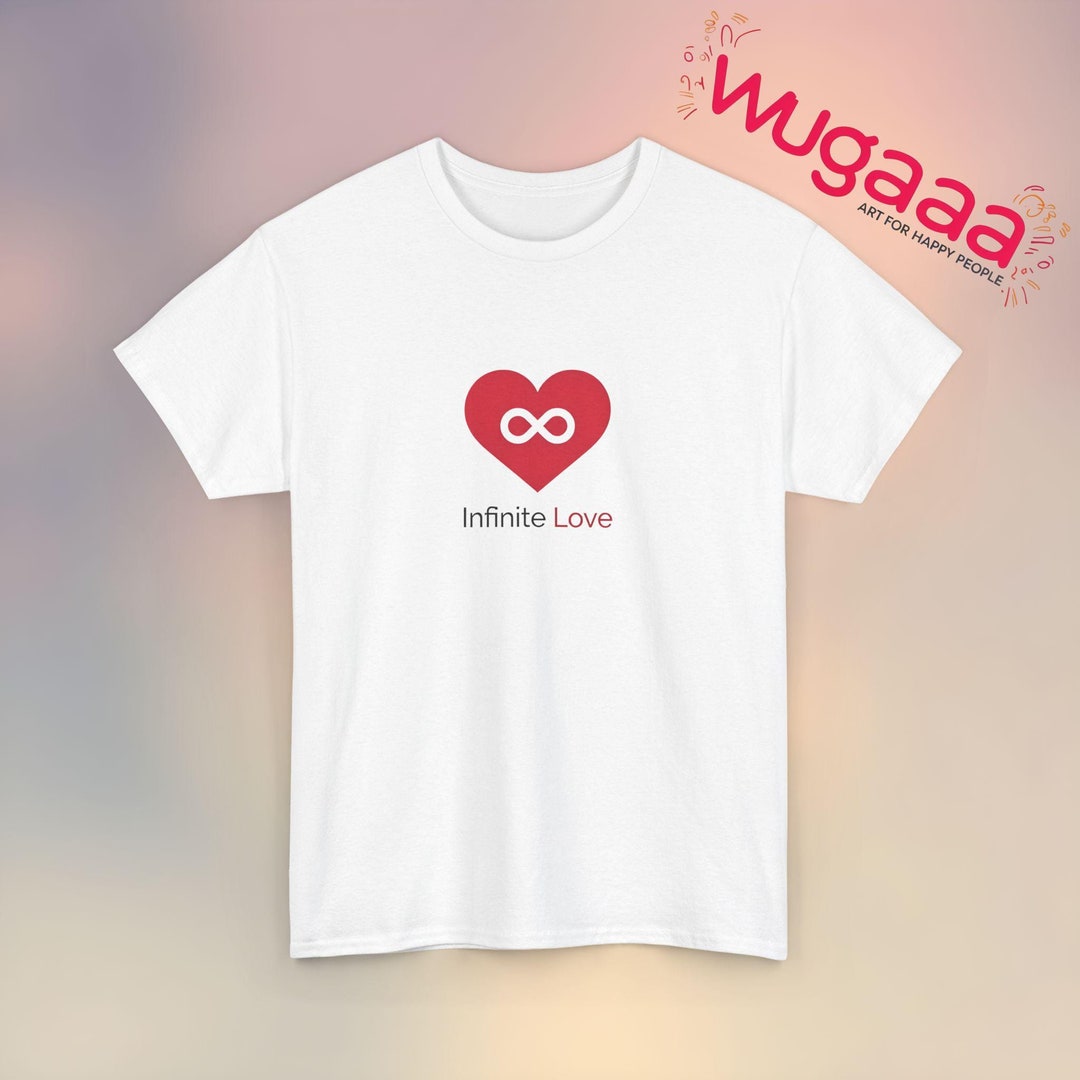 Infinite Love Heart Infinity Symbol Shirt, Romantic Gift T-shirt, Unique Love Design Tee ...