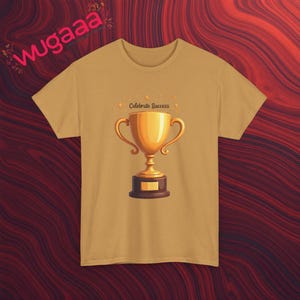 Celebrate Success Trophy Graphic Tee - Motivational Gift Shirt - Etsy