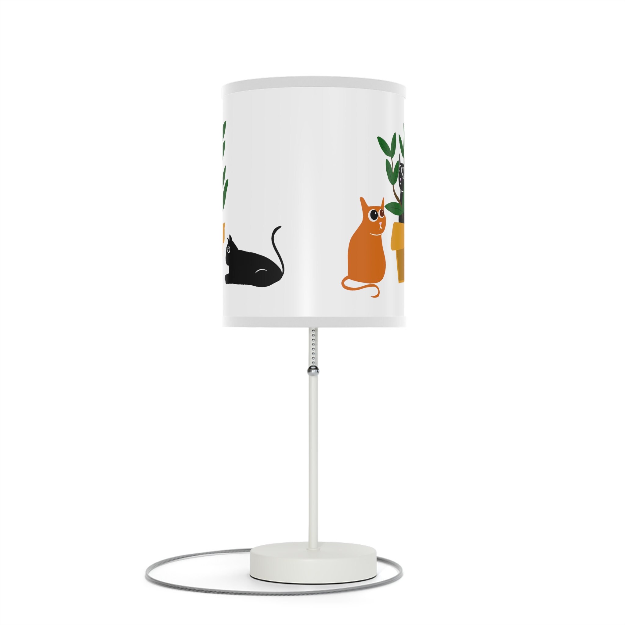 Cats With Plant Lamp on a Stand, USCA Plug, Cat Lover Gift, Cat Lady - Etsy