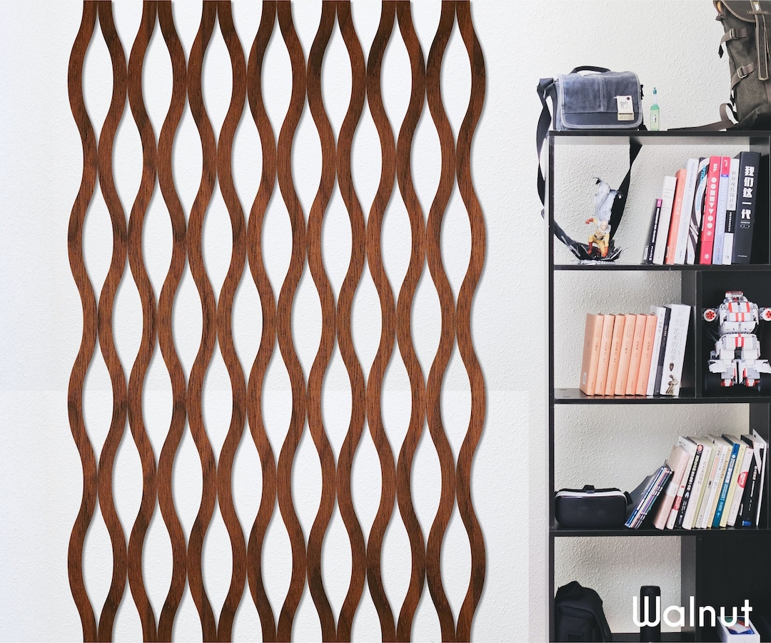 Wave Wooden Wall Panels 16 Pieces, Natural Wood Veneer, Retro 70s 8 ...