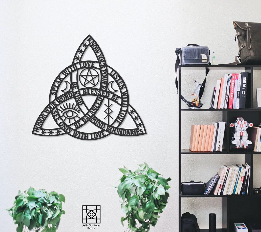 Good Witch Celtic Rope Knot Wooden Wall Art, Natural Wood Veneer ...