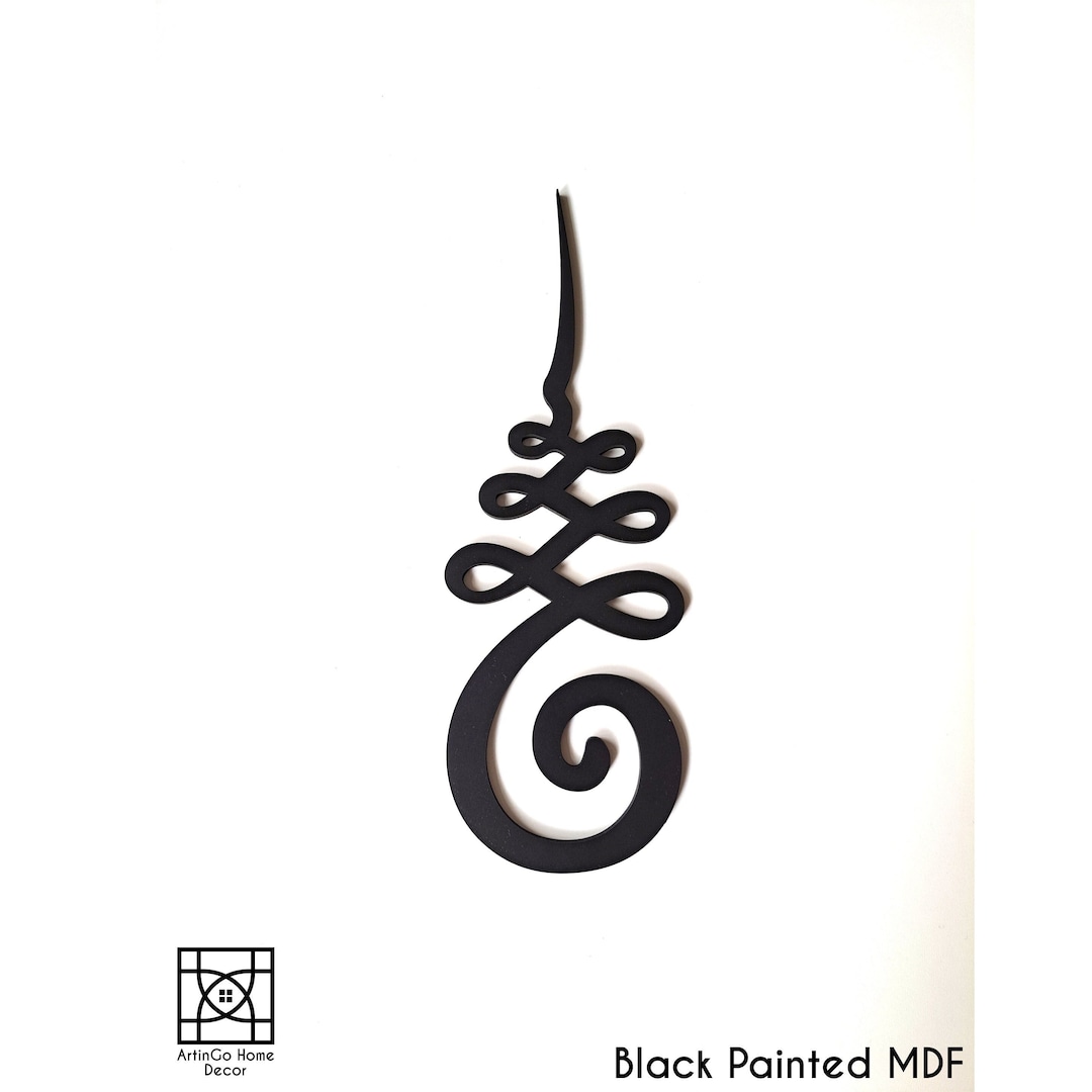 Unalome Wooden Wall Art, Natural Wood Veneer, Yoga Wall Decor, Mandala ...