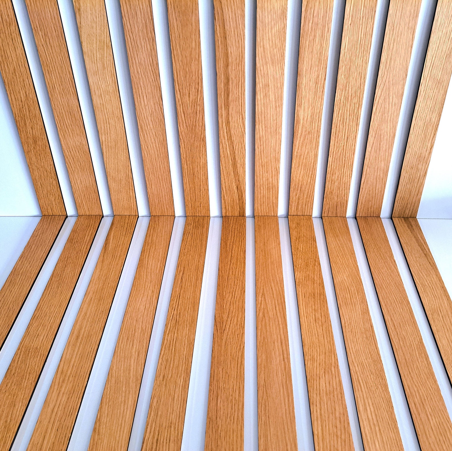 Strip Wooden Wall Panels 24 Pieces, Natural Wood Veneer, Wood Wall ...