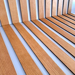 Strip Wooden Wall Panels 24 Pieces, Natural Wood Veneer, Wood Wall ...