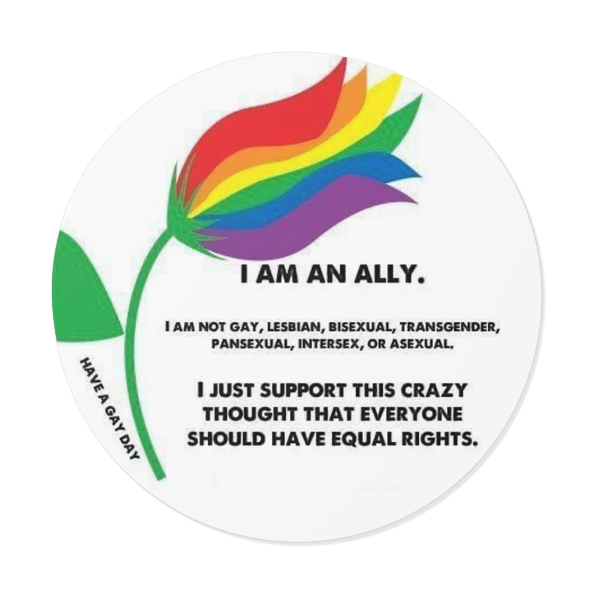 I Am an Ally Sticker - Etsy