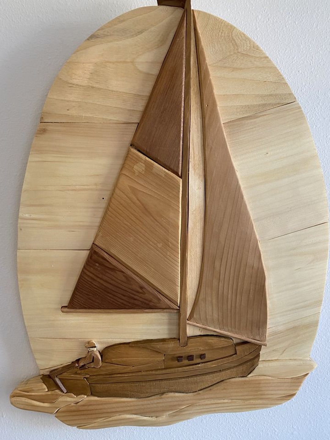 Sailboat - Wood Intarsia - Etsy