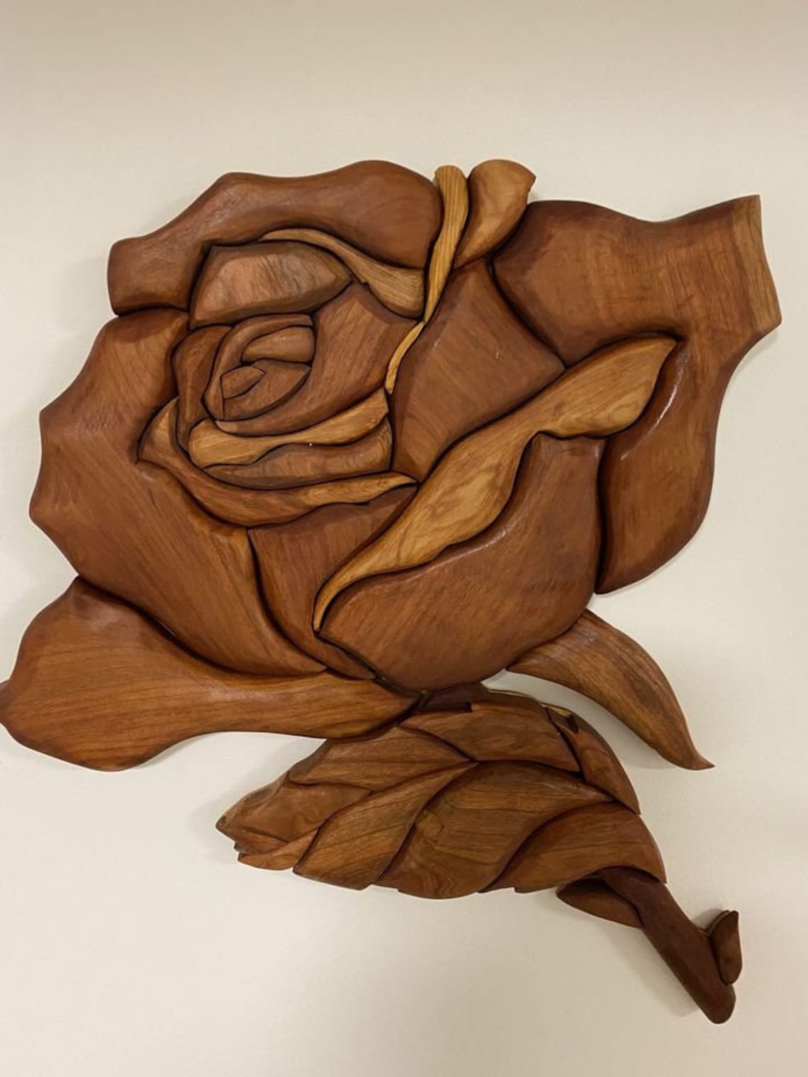 Rose - Wood, Intarsia - Etsy
