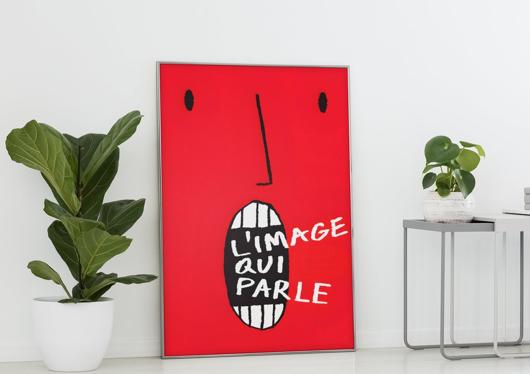 Red French Poster | French Art | Avant-garde Wall-art | Avantgarde - Etsy