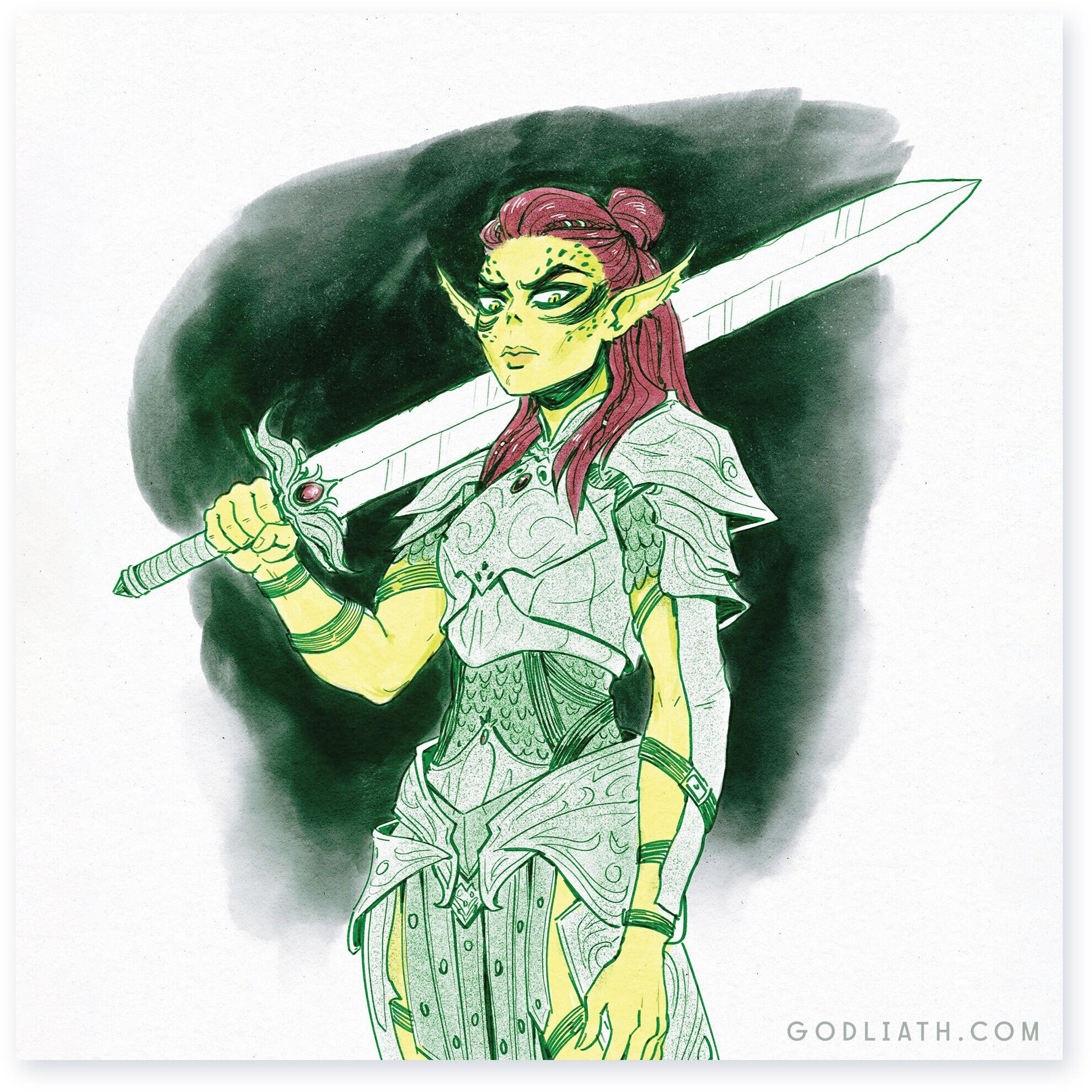 Lae'zel Baldur's Gate 3 BG3 Githyanki Art Print 8x8 - Etsy