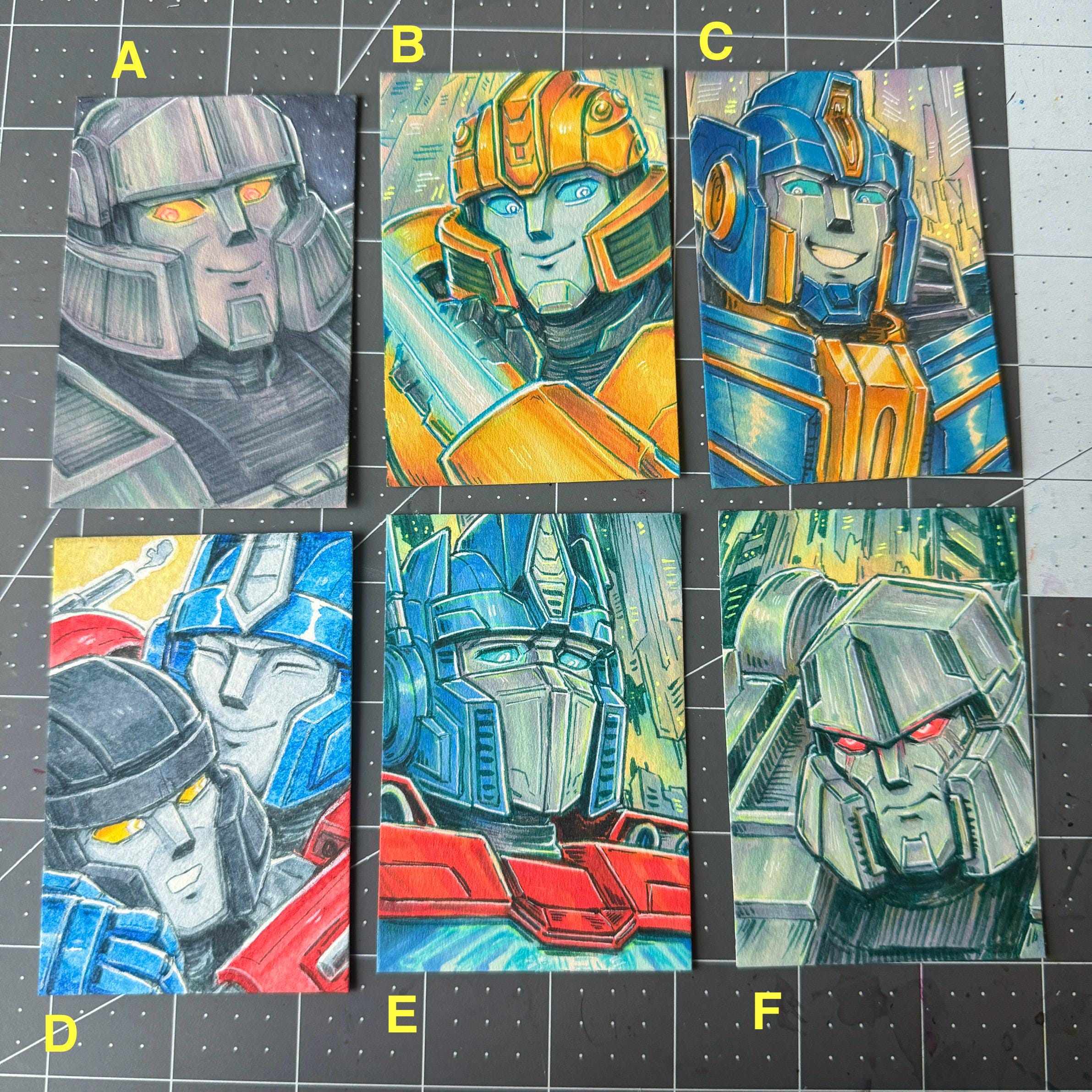 Transformers Art Sketch Cards - Etsy