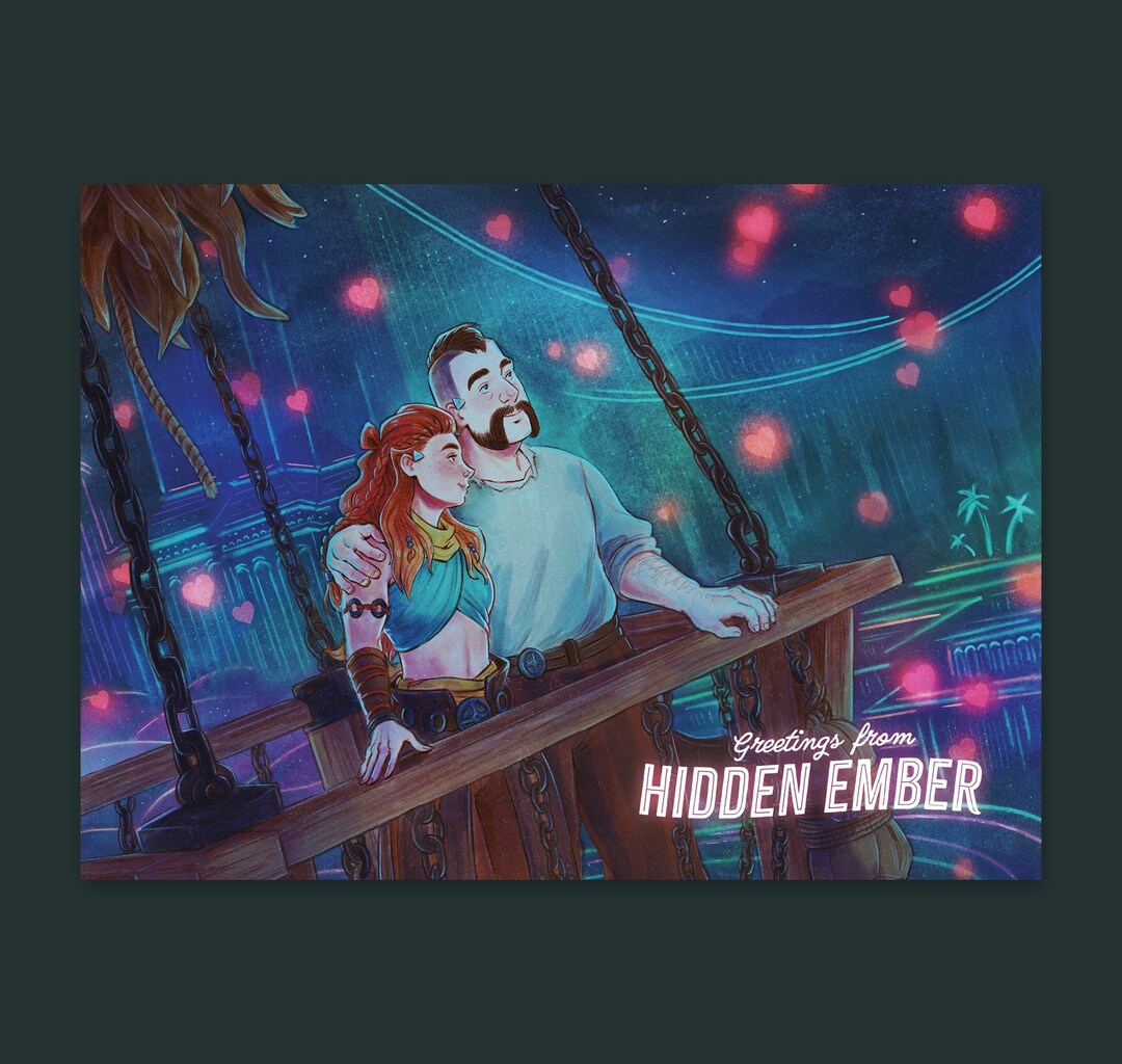 Greetings From Hidden Ember Holo Postcard Aloy Erend Ereloy 5x7 Art ...