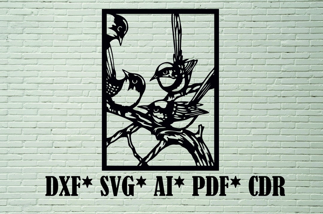 Bird Svg Dxf Files Digital Vector Files CNC Router Cut - Etsy Hong Kong