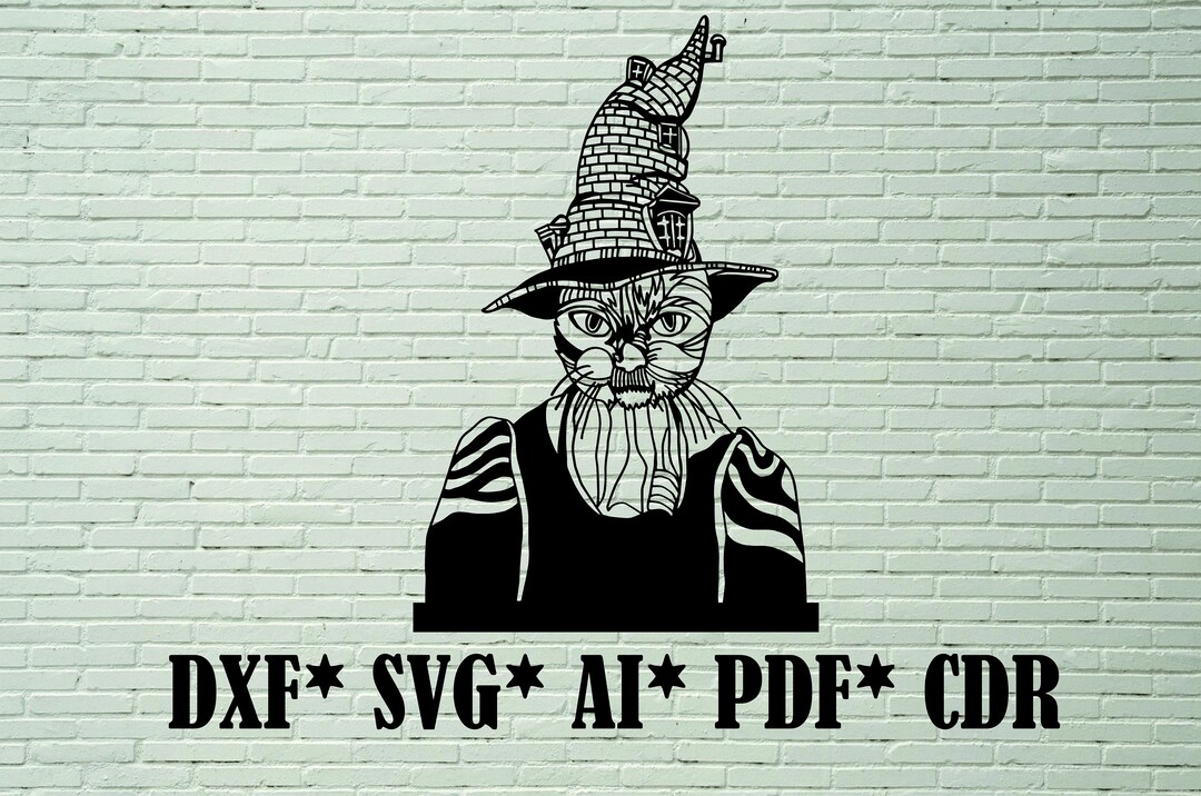 Cat Svg Dxf Files Digital Vector Files CNC Router Cut - Etsy UK