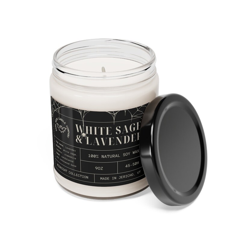 Wednesday Addams Inspired White Sage & Lavender Candle Wednesday ...