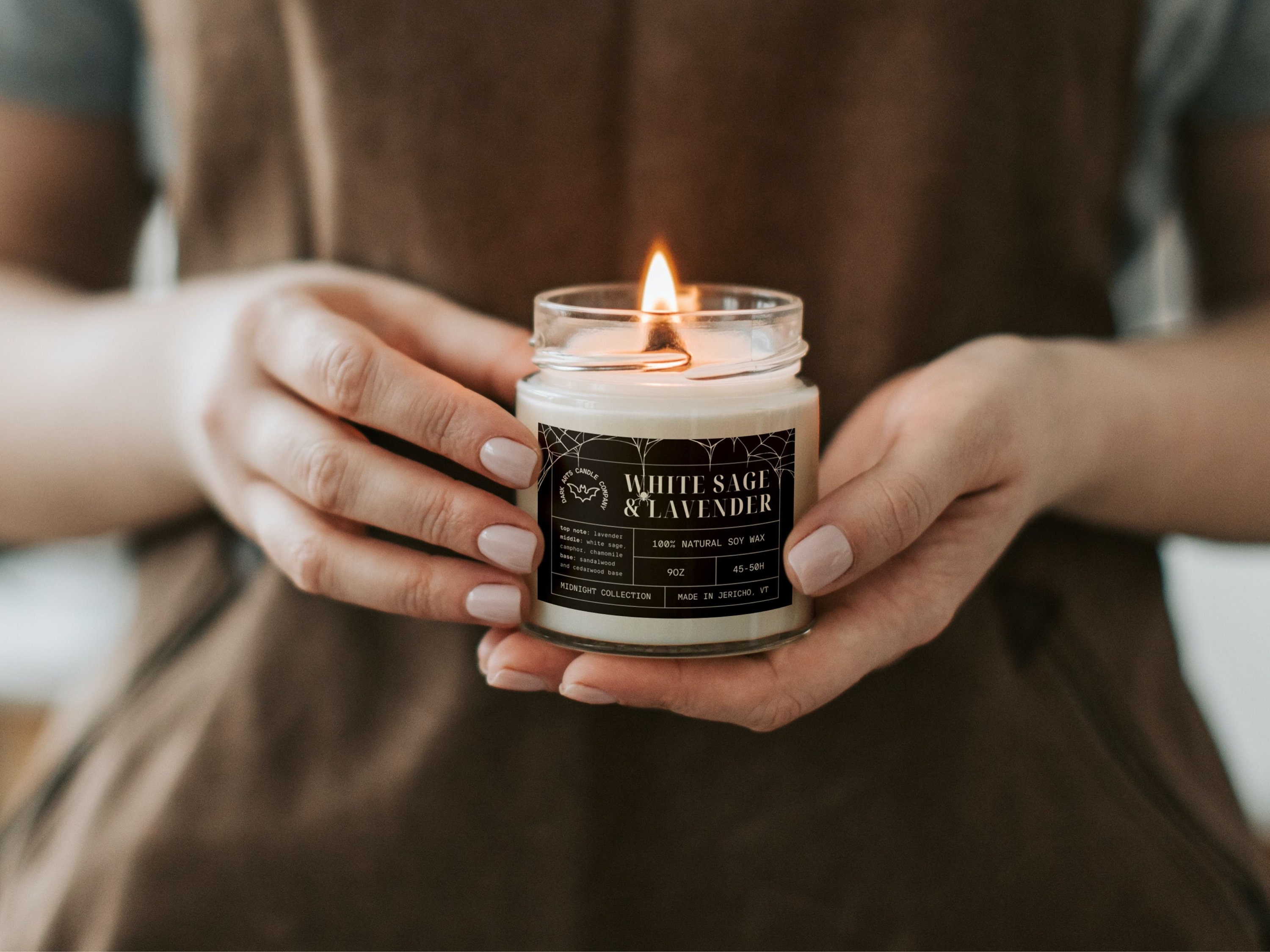 Wednesday Addams Inspired White Sage & Lavender Candle Wednesday ...