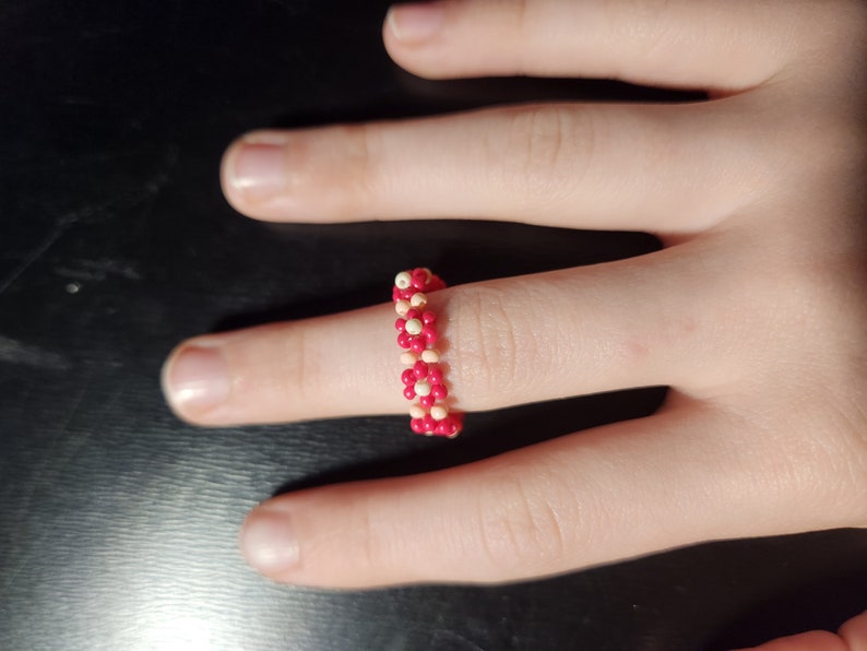 Beaded Daisy Rings - Etsy