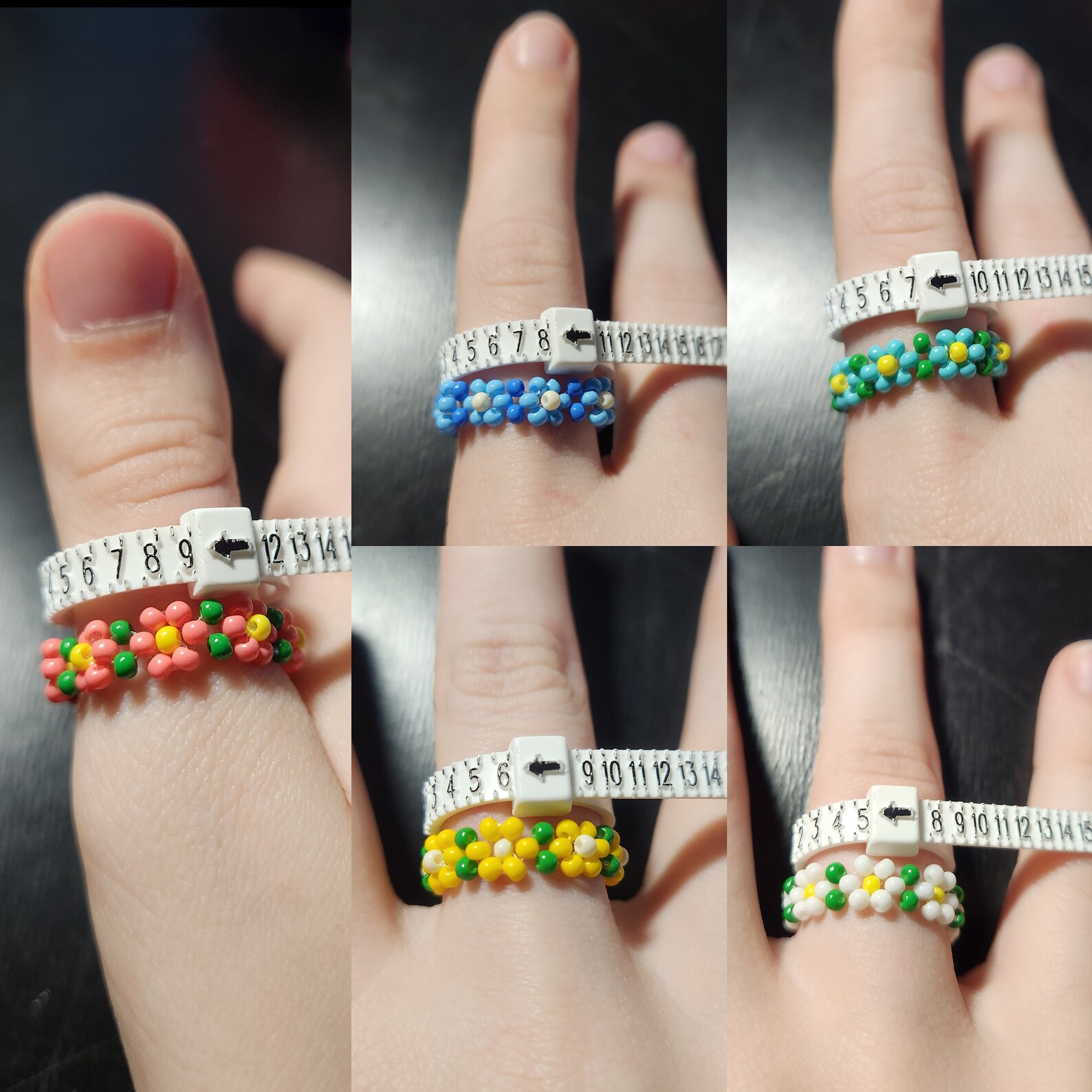 Beaded Daisy Rings - Etsy
