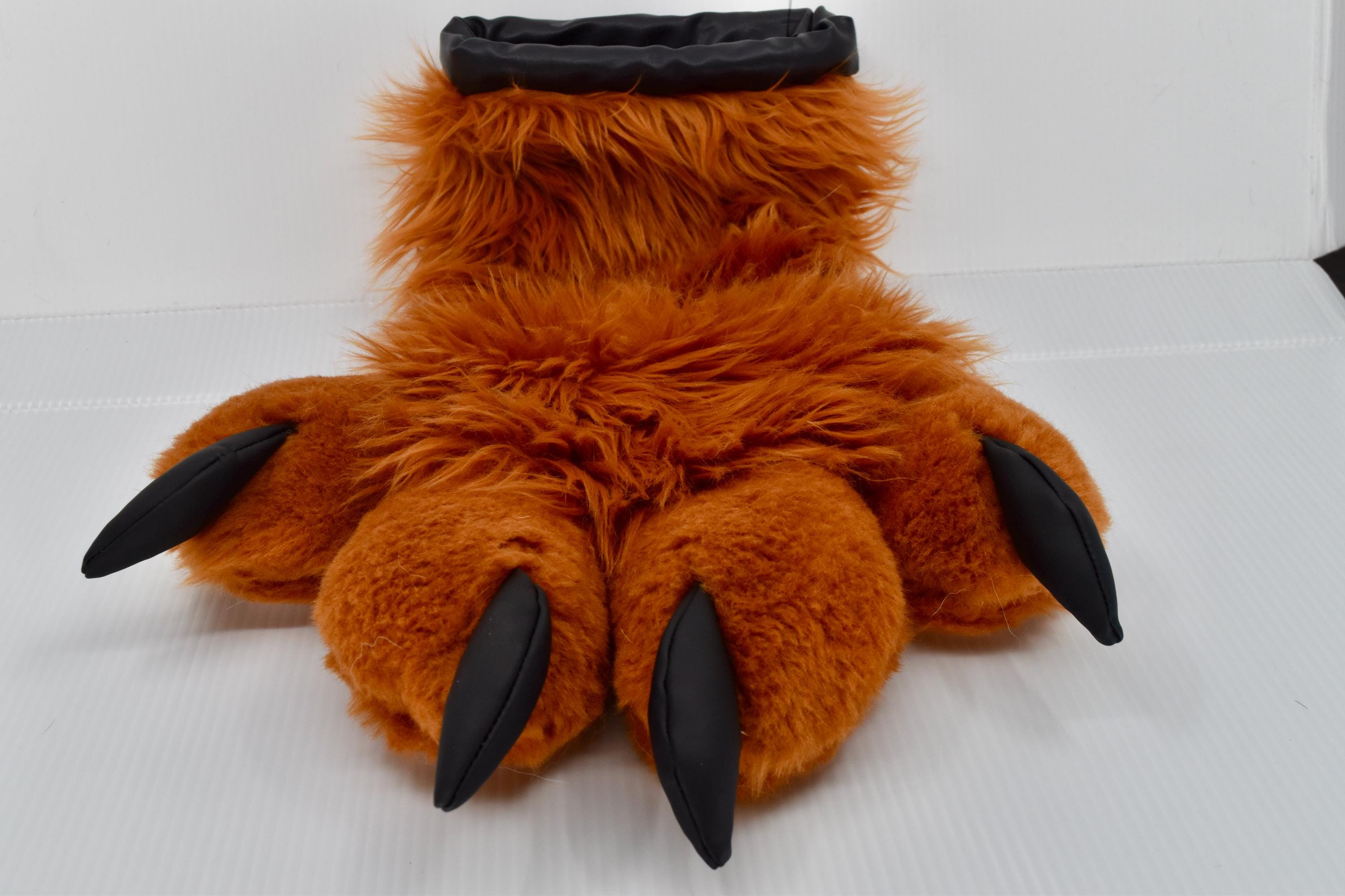 Furry Puffy Handpaws Orange | Fursuit Hand Paws | Furry 4-finger Gloves ...