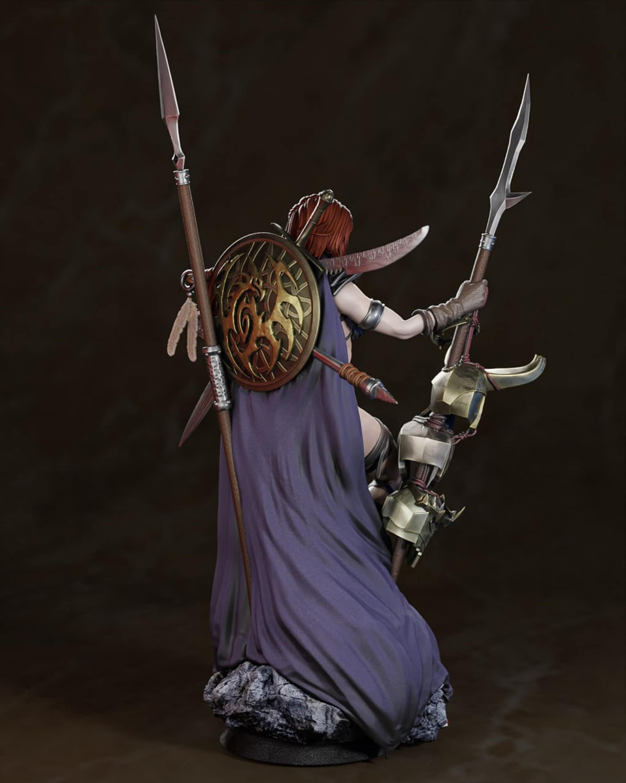 Red Sonja Warrior Figure Statue 3d Model 3d Paint 3d Printer - Etsy ...