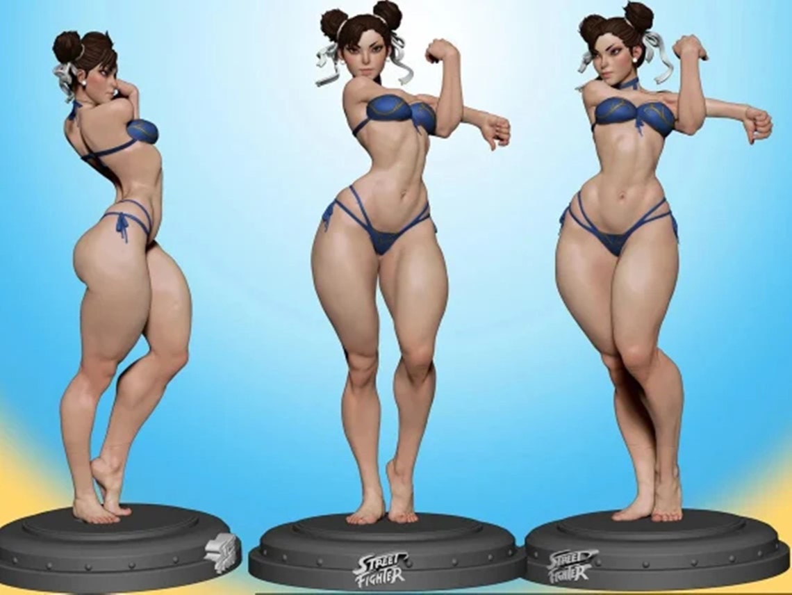 Chun Li Beach Bikini Street Fighter Estatua Figura 3d Modelo - Etsy México