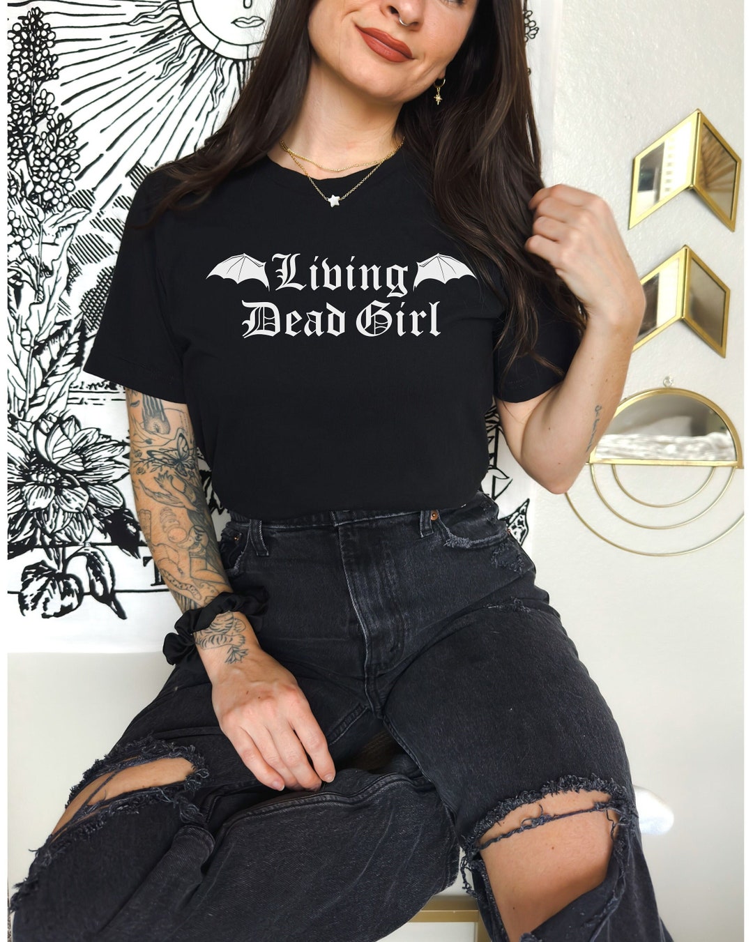 Witchy Unisex Jersey Short Sleeve Tee - Living Dead Girl T-shirt ...