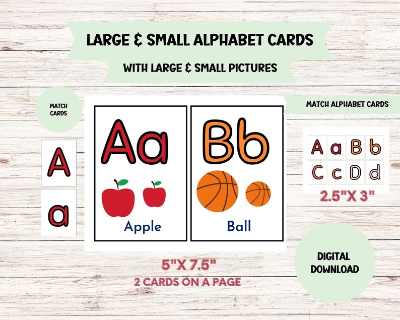 PRINTABLE Abc Flash CARDS, Alphabet Flash Cards, Bilingual Flashcards ...