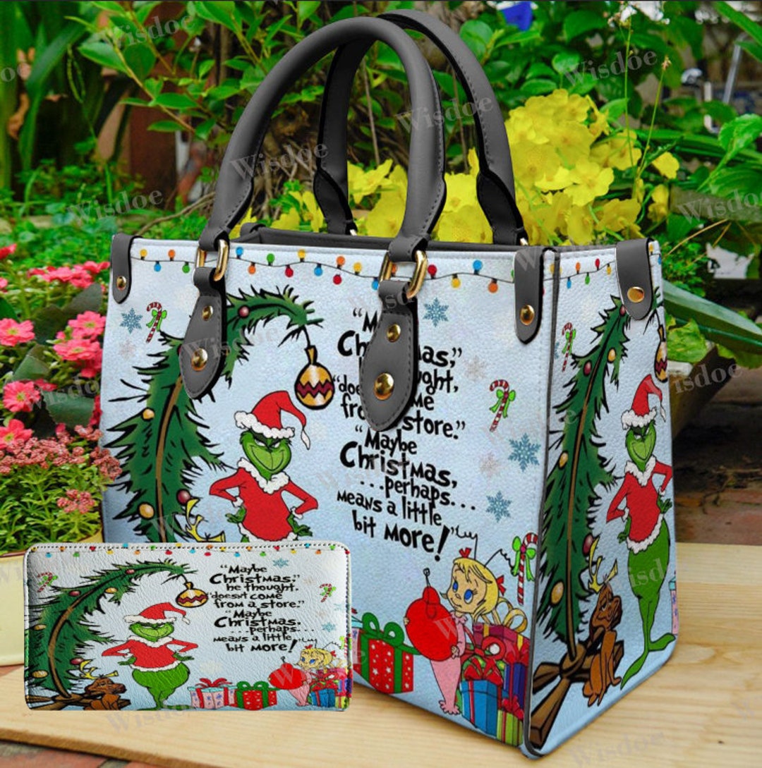 Grinch Leather Handbaggrinch Lover's Bag Handbaggrinch - Etsy