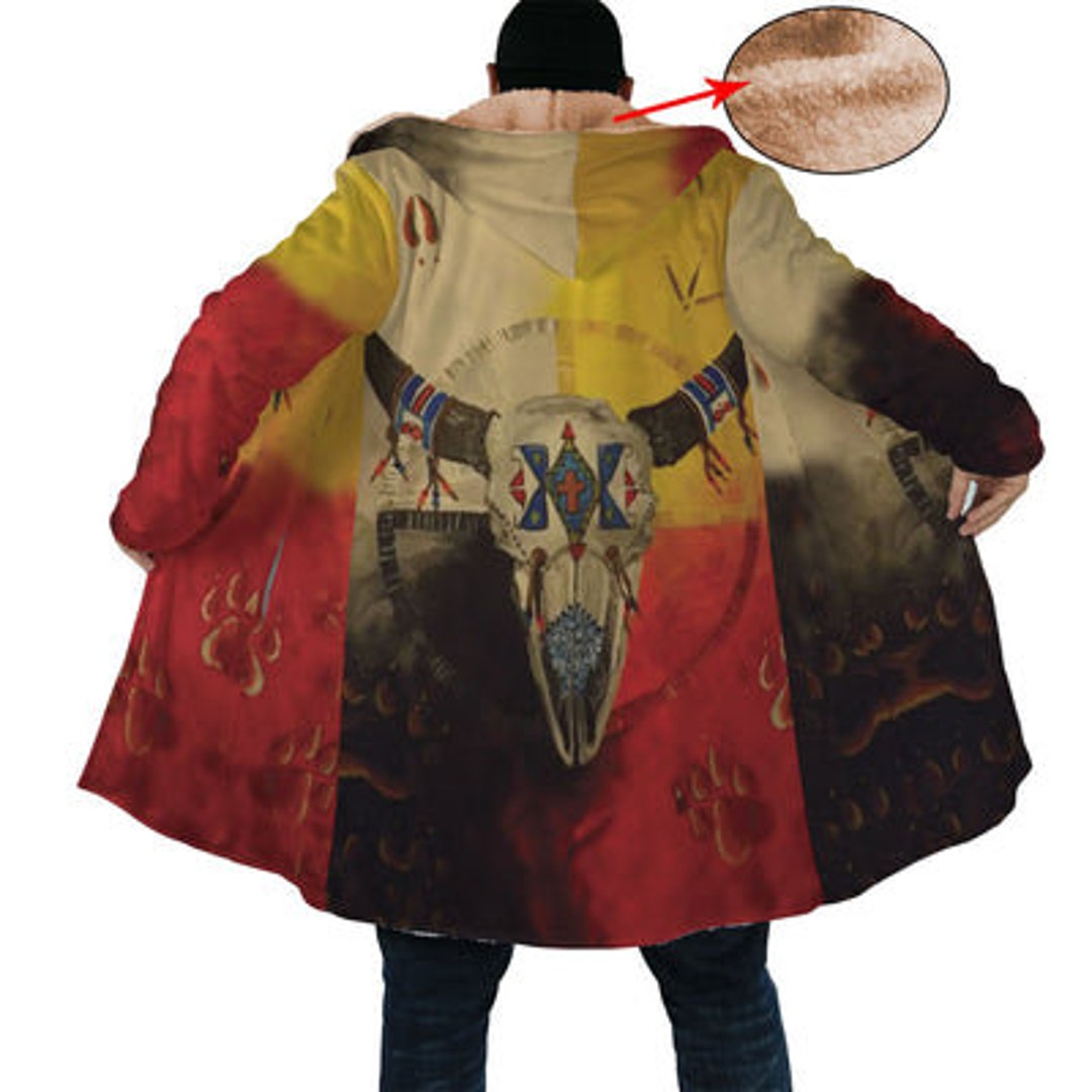 Native Buffalo Skull Hooded Cloak,festival Clothing,custom Dream Cloak ...